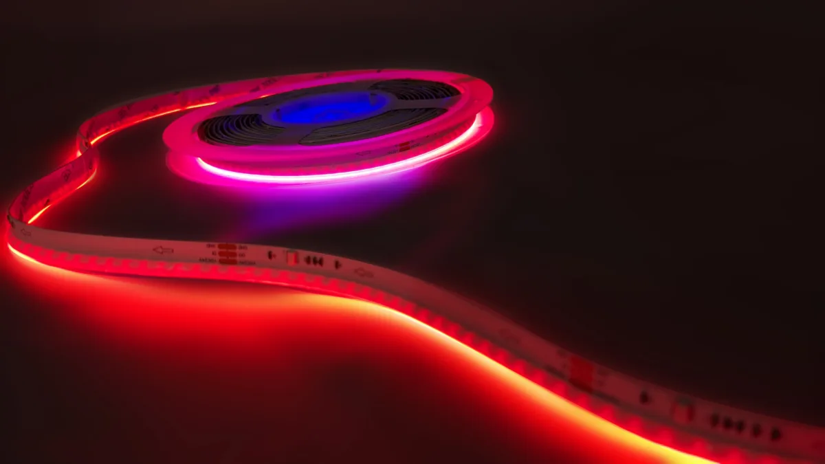 Banda LED COB Digitala RGB Side View 630LED/m, IP20, 24V, 5 Metri ...